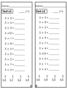 Multiplication Math Facts Timed Tests- "Big Fish Math" - Fluttering ...